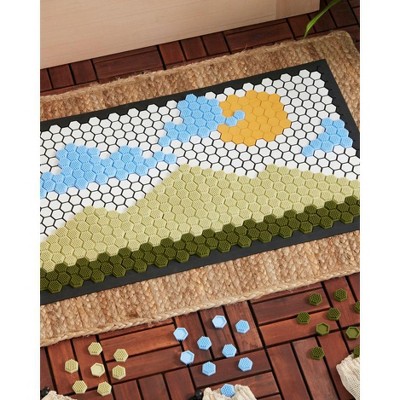 Letterfolk Textured Tile Sets (75 Pcs) - Cornflower Blue : Target