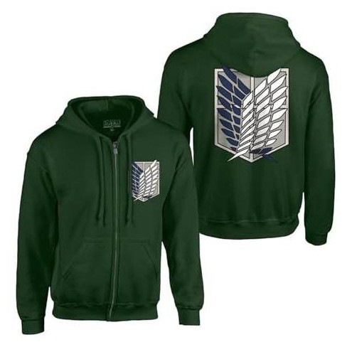 Ripple Junction X Attack On Titan Men's Zip Hoodie Survey Corps Xl : Target