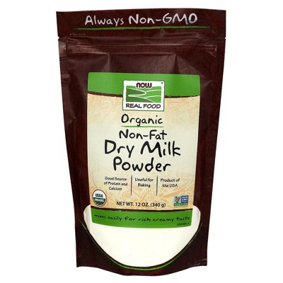Now Foods Organic Non Fat Dry Milk 12 Oz Powder : Target