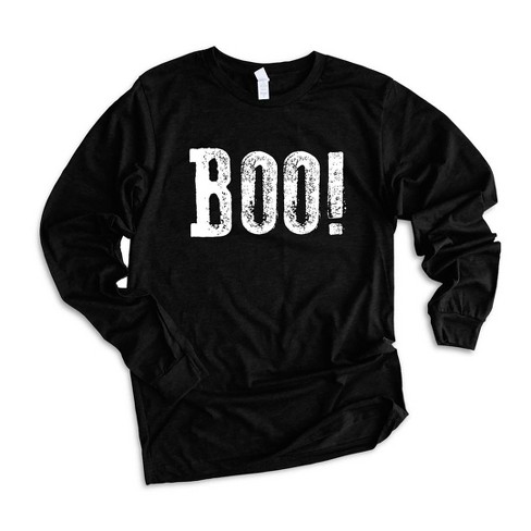 Simply Sage Market Women's Boo! Long Sleeve Graphic Tee - S - Black ...