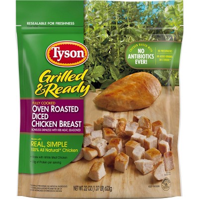 Tyson Grilled & Ready Oven Roasted Diced Chicken Breast - Frozen - 22oz ...