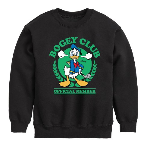 Disney Donald Duck Bogey Club Graphic Long Sleeve Fleece Sweatshirt ...