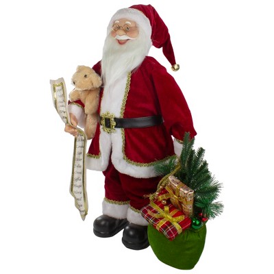 Northlight 2' Standing Santa Christmas Figure With Presents And A ...