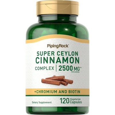 Piping Rock Cinnamon Supplement | Super Cinnamon Complex with Chromium ...