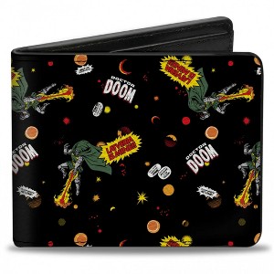 Mens Doctor Doom Poses with Quotes Collage Bi-fold Wallet : Target
