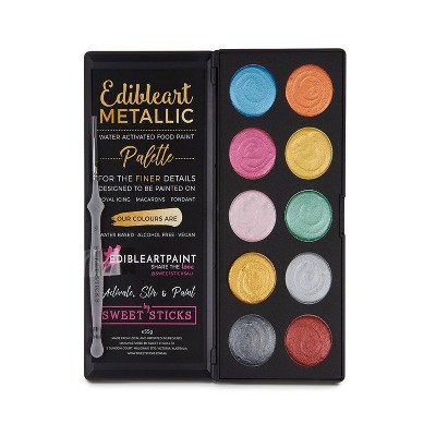 Sweet Sticks Edible Art Metallic Food Paint Palette, With 1 Fine Line ...