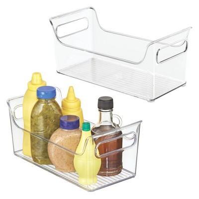 Idesign Linus Stackable Deep Organizer Bin With Handles Clear ...