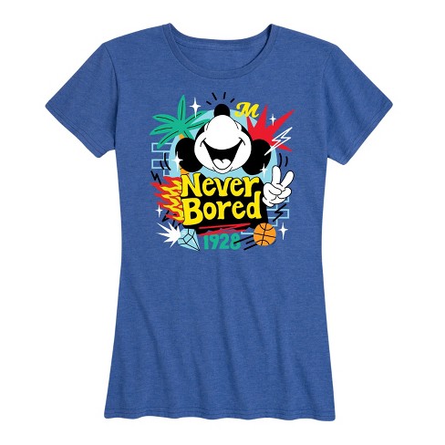 Women's Disney Mickey Never Bored Short Sleeve Graphic T-shirt ...