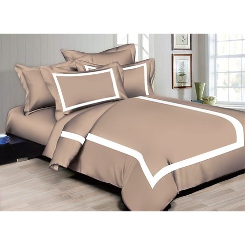 Linen Classique 320tc -hotel Style Taupe 6pc Duvet Set - King : Target