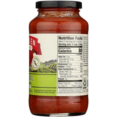 Muir Glen Organic Tomato Basil Pasta Sauce - Case Of 12/23.5 Oz : Target