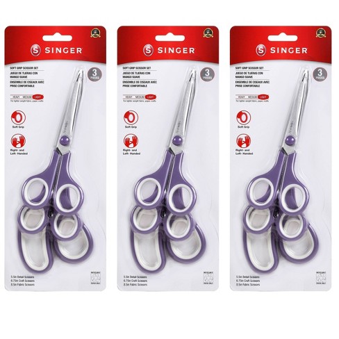Singer Scissor Bundle: Steel Sewing Scissors Set, 9-piece, Silver ...