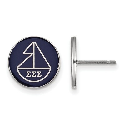 Black Bow Jewelry Sterling Silver Sigma Sigma Sigma Greek Life Stud ...