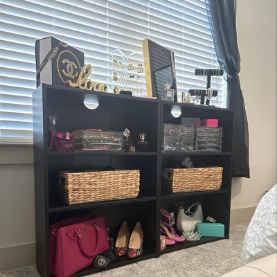 3 Shelf Bookcase Black - Room Essentials™: Modern Style, Wood Composite ...