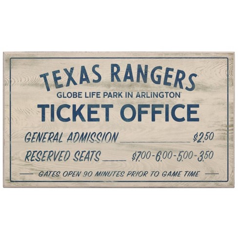 Mlb Texas Rangers Baseball Sign Panel : Target