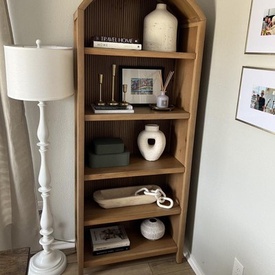 Grooved Wood Arch Bookcase - Natural - Hearth & Hand™ With Magnolia ...