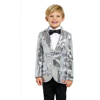 Suitmeister Boys' Shiny Party Blazers - Sequins Silver - Metallic ...