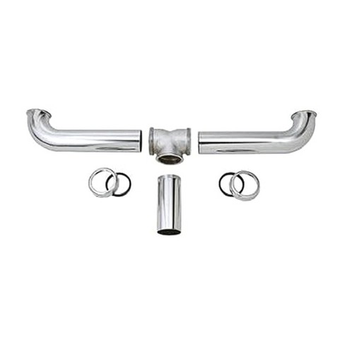 Master Plumber 2 Bowl Center Outlet Drain With Chrome Plated Brass ...