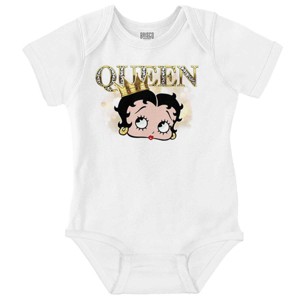 Retro Betty Boop Cartoon Queen Crown Baby Bodysuit Jumper Girls ...