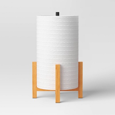 Round Wicker Table Lamp Brown - Room Essentials™: Etl Listed, No ...