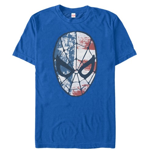 Men's Marvel Fourth Of July Spider-man American Flag Mask T-shirt ...