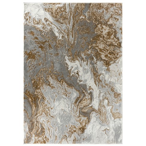 Luxe Weavers Marble Swirl Abstract Area Rug, Gray 5x7 : Target