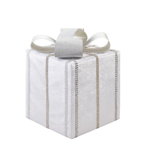 The Lakeside Collection Metallic White Presents - Small Metallic White ...