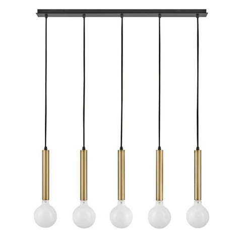Lark Bobbie 5 - Light Chandelier In Lacquered Brass/black : Target