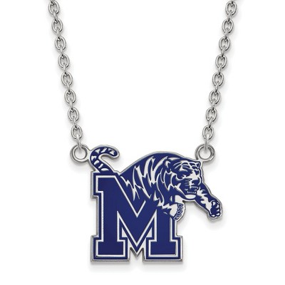 Black Bow Jewelry Sterling Silver University Of Memphis Ncaa Necklace ...