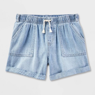 Girls' Adaptive Denim Shorts - Cat & Jack™ Light Wash : Target