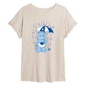 Women's - Care Bears - Grumpy Bear Umbrella Hearts Oversized Graphic T ...