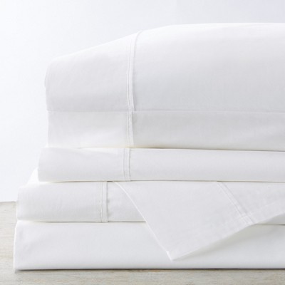 Great Bay Home Cotton Sateen Crisp and Cool Crisp Sheet Set : Target