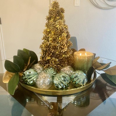 17.6" Round Aluminum Tray Gold - Threshold™ : Target