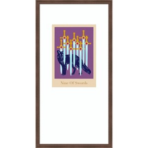 Amanti Art Tarot 9 of Swords Poster by Alina Shulhouskaya Wood Framed ...