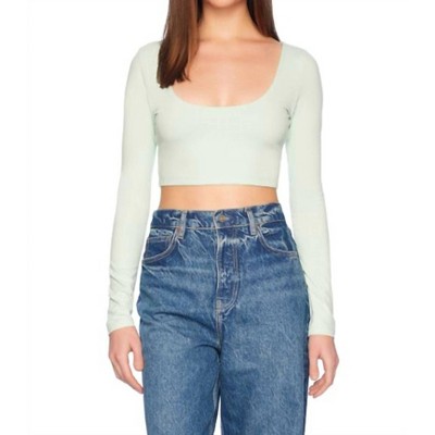 Women's Low Scoop Crop Top - Susana Monaco Xs : Target