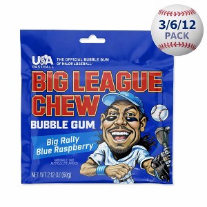 Big League 6 Pack Chew Big Rally Blue Raspberry Bubble Gum Perfect For ...