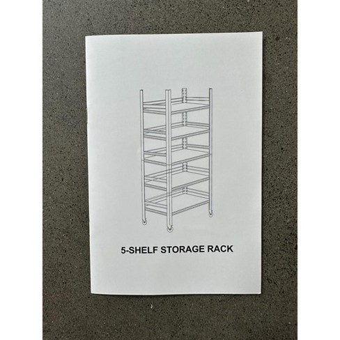 72"h Heavy Duty Storage Shelves Adjustable 5-tier Metal Shelving Unit ...