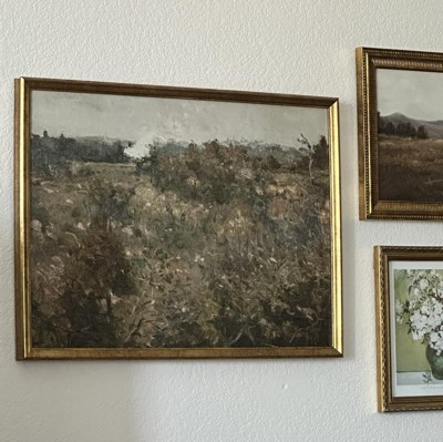 24" X 18" Landscape Study Framed Wall Canvas Antique Gold - Threshold ...