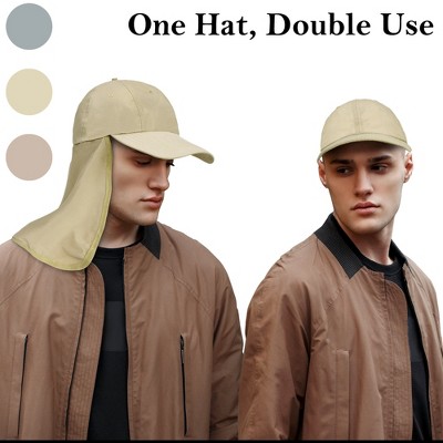 Solaris Mens' Sun Hat With Neck Flap Cover, Foldable Hat For Outdoor ...