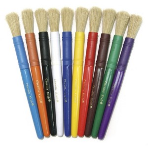 Creativity Street Beginner Paint Brushes, 10 Assorted Colors, 7" Long ...