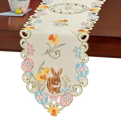 Collections Etc Easter Bunny And Eggs Table Linens Square : Target