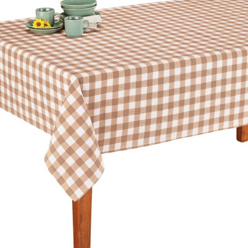 Collections Etc Machine Washable Buffalo Check Cotton Tablecloth 60" X ...
