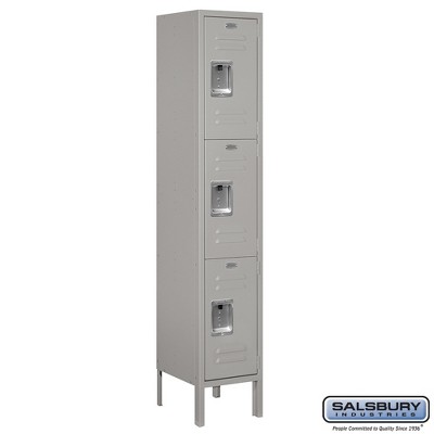 Salsbury Industries Assembled 3-tier Standard Metal Locker With One ...