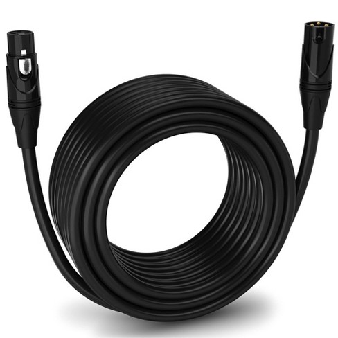 Lyxpro 75 Ft. Xlr Cable, Male-to-female, 3 Pin Mic Cable, Black : Target