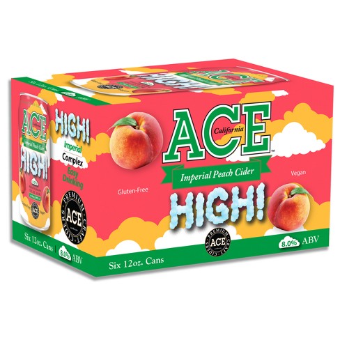 Ace High Imperial Peach Cider - 6pk/12 Fl Oz Cans : Target