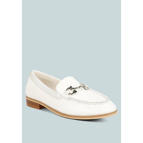 Rag & Co Womens Holda Horsebit Embellished Loafers With Stitch Detail ...