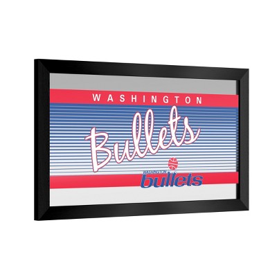Washington Bullets Hardwood Classics Black Framed Bar Mirror By ...