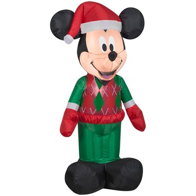 Disney 5 Ft Inflatable Mickey And Minnie's Sled Scene Christmas ...