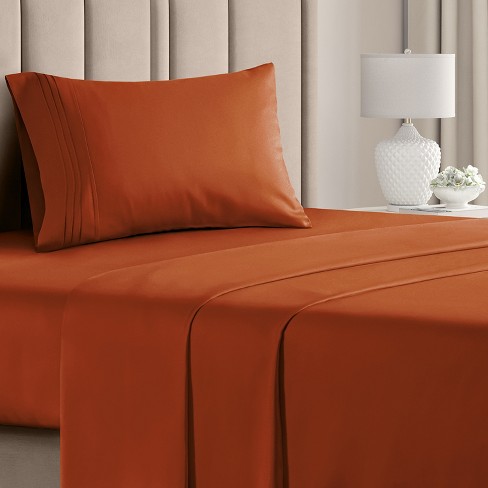 Cgk Linens 3 Piece Microfiber Sheet Set In Terracotta, Size Twin : Target