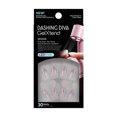 Dashing Diva Diva Gel Xtend Design Fake Nails - Watercolor Sky : Target