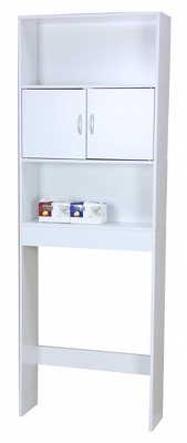Costway Over The Toilet Storage Rack Bathroom Space Saver With 2 Open ...